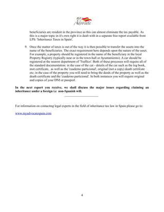 Inheritance with a spanish will | PDF