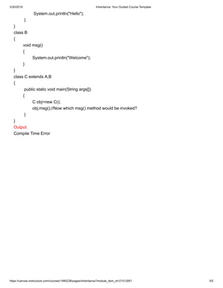Inheritance used in java | PDF