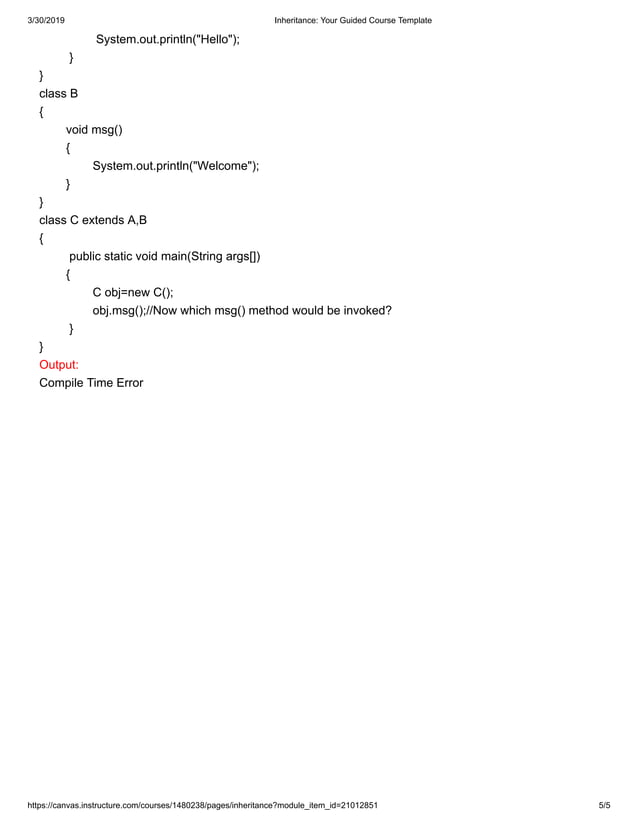 Inheritance used in java | PDF