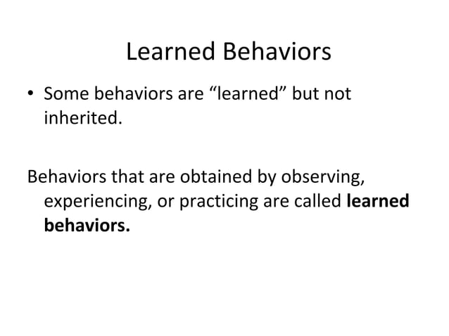 Inherited traits-and-learned-behaviors | PPT