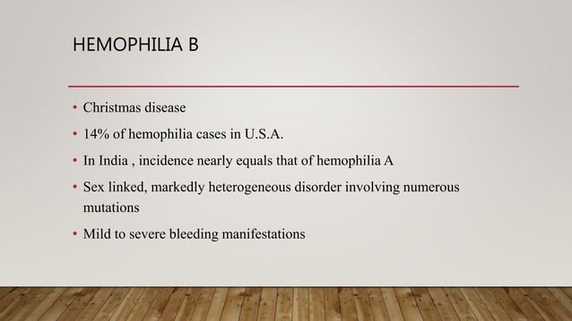 Inherited bleeding disorders | PPTX