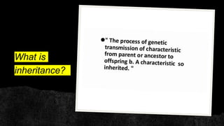 Inherited Change : DNA & Chromatids : cell division | PPTX