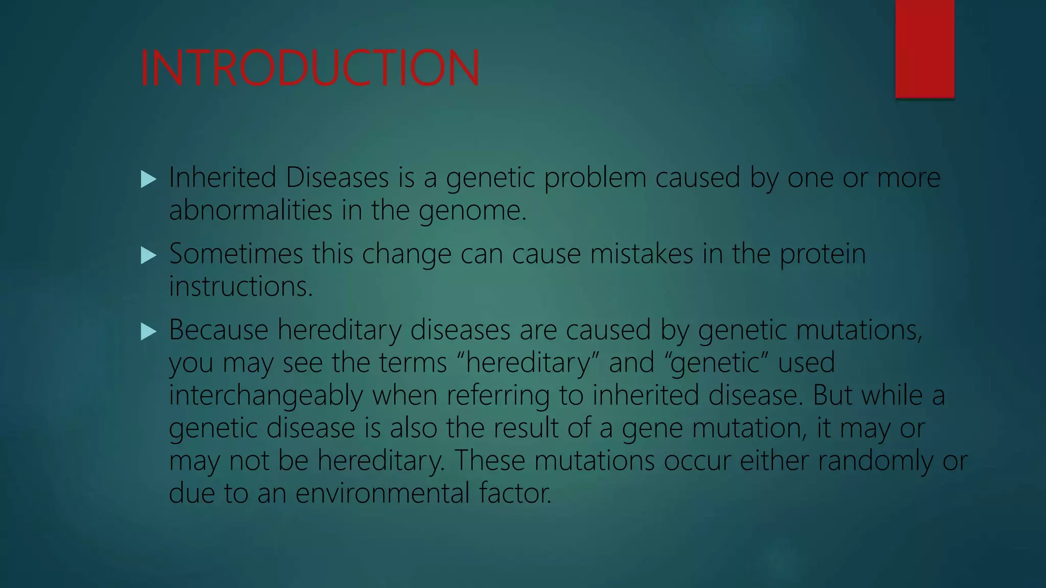 Inherited Diseases | PPTX