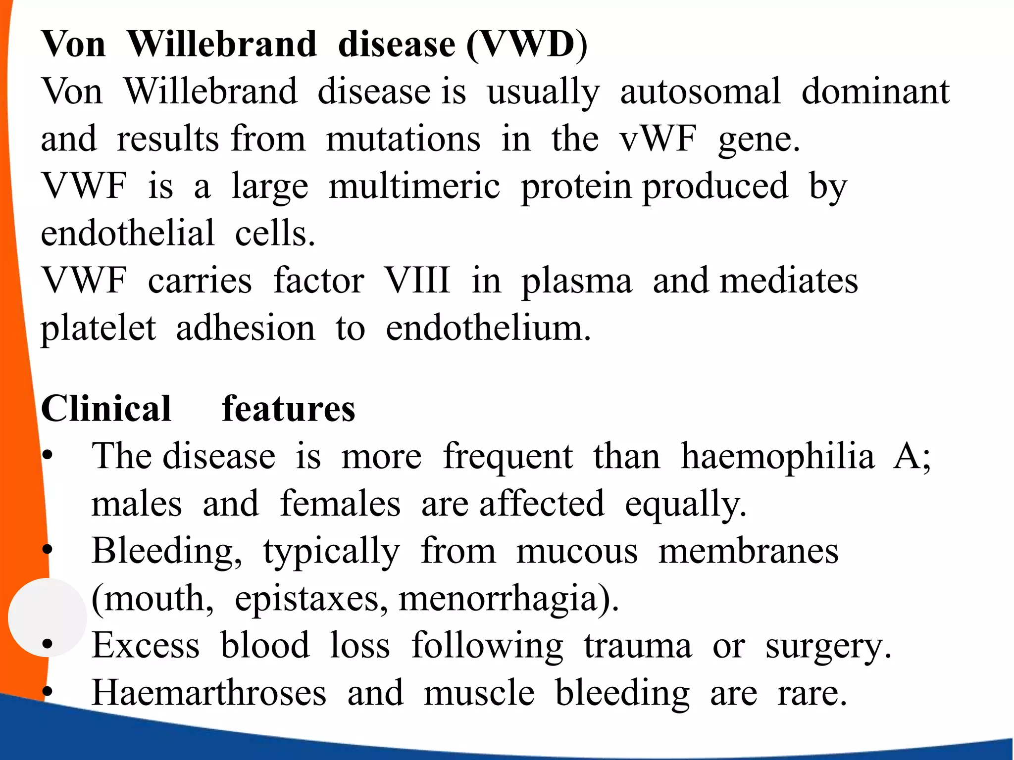 Inherited disorders of coagulation | PPTX