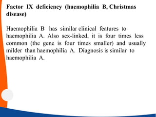 Inherited disorders of coagulation | PPTX