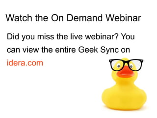 Geek Sync | How to Deal with an Inherited SQL Server | PPT