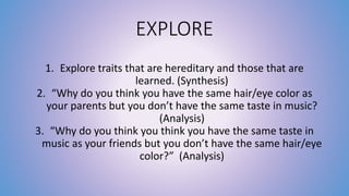 Inherited Traits/Learned Behaviors | PPT