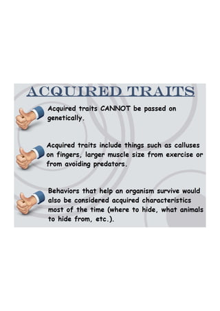 Inherited vs acquired traits 2 | PDF