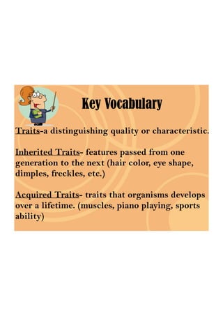Inherited vs acquired traits 2 | PDF