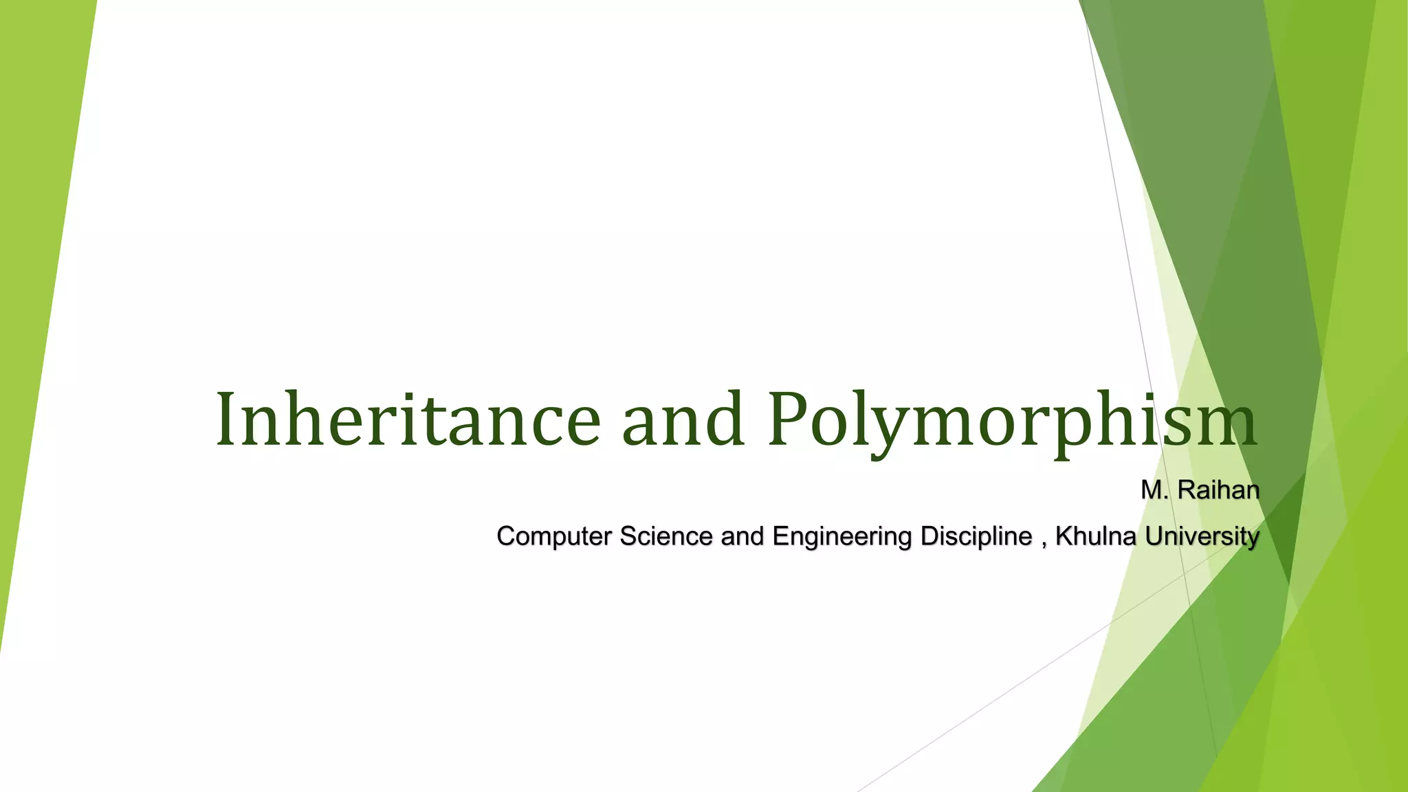Inheritance and Polymorphism Java | PPTX