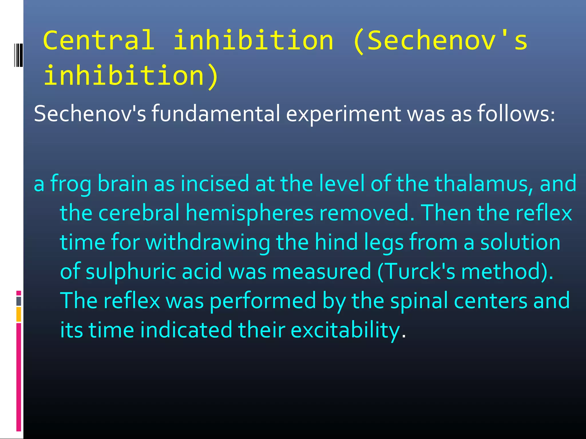 Inhibition of the central nervous system | PPT