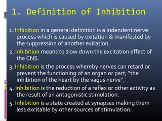 Inhibition of the central nervous system | PPT