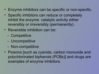 Inhibition of enzyme action | PPT