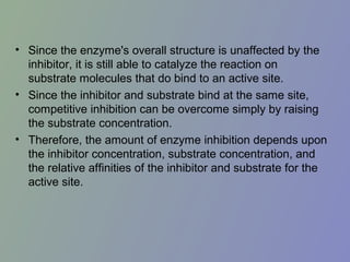 Inhibition of enzyme action | PPT