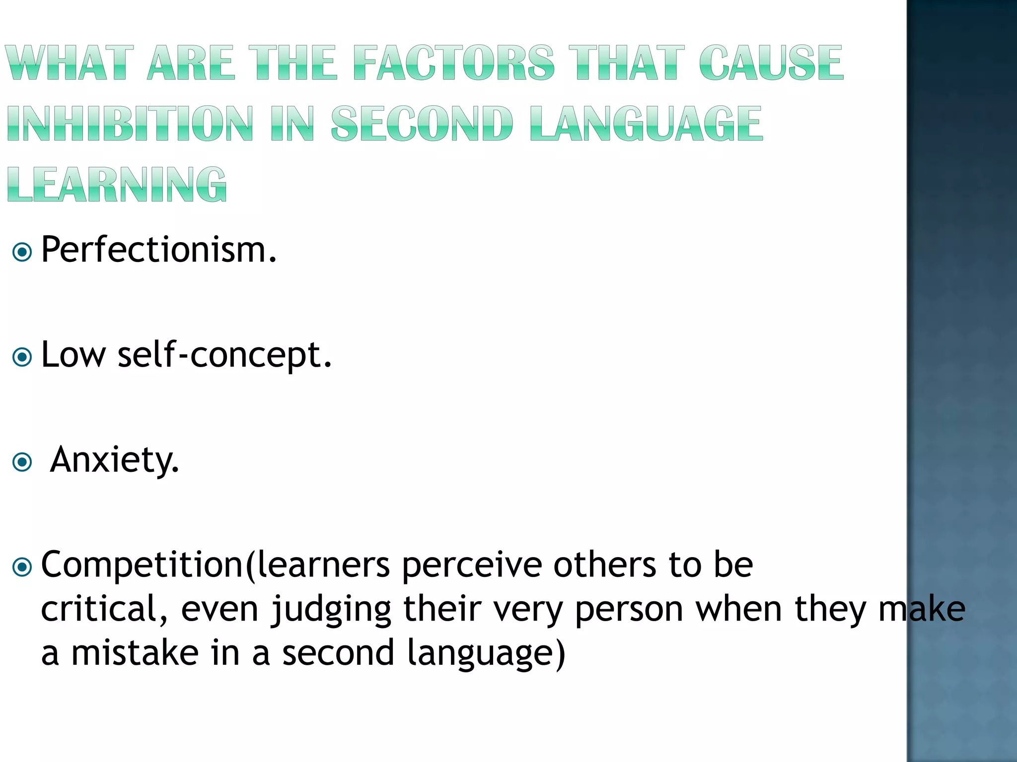 Inhibition in language acquisition | PPTX