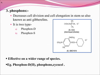 VARIOUS GROWTH INHIBITORS AND RETARDANTS THEIR ROLE IN YIELD AND ...
