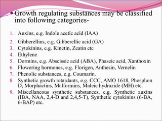 VARIOUS GROWTH INHIBITORS AND RETARDANTS THEIR ROLE IN YIELD AND ...