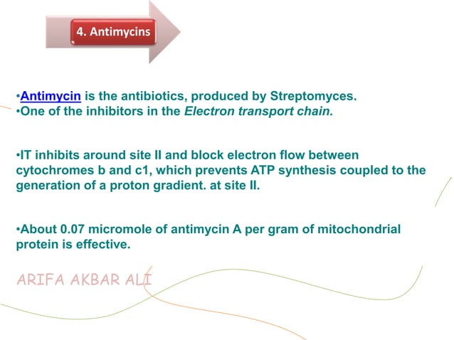 INHIBITORS AND UNCOUPLERS IN ELECTRONE TRANSPORT CHAIN | PPTX | Chemistry | Science
