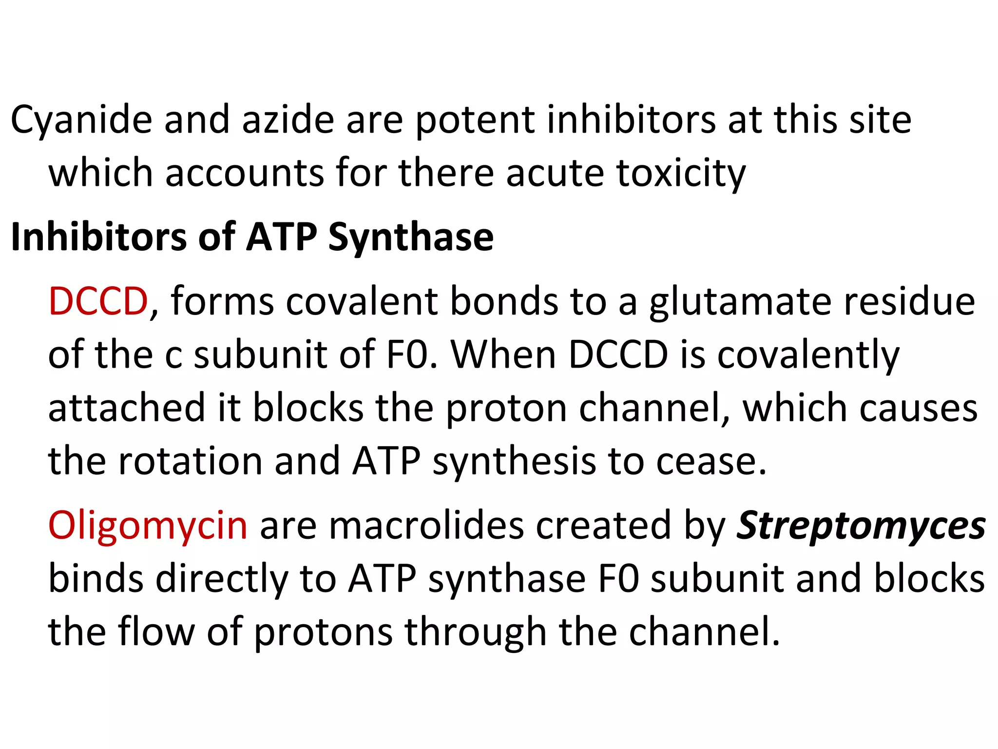 Inhibitors of oxidative phosphorylationppt | PPT
