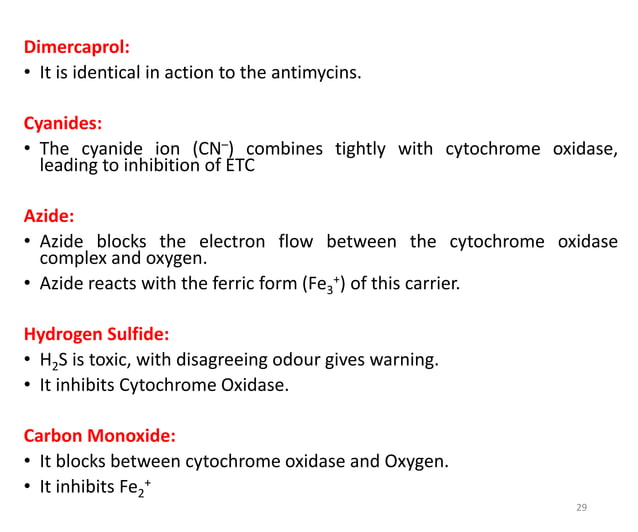 Inhibitors & uncouplers of oxidative phosphorylation & ETC | PPTX