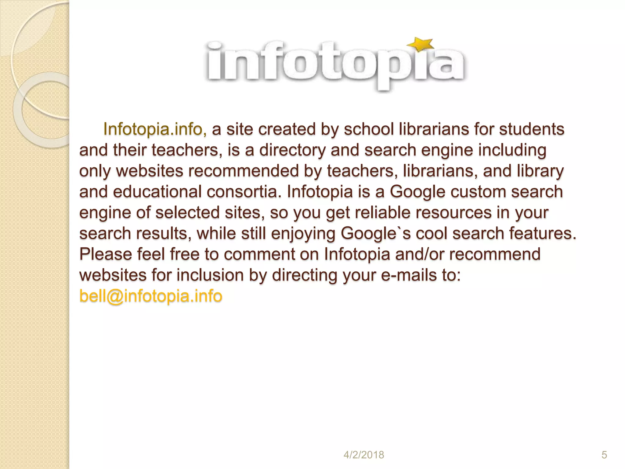 Scholarly Search Engines | PPTX