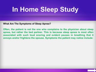 In home sleep study | PPT