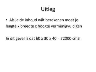 Inhoud berekenen | PPTX