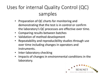 4th SEALNET meeting, item 8: Training on internal quality control ...