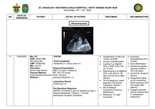 ini 8.⁠ ⁠St. Khadijah I Hospital, Tuesday, May 20th, 2025 (Period May ...