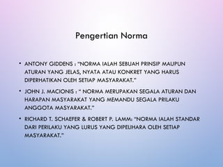 ATURAN dan norma masyarakat antropologi | PPT