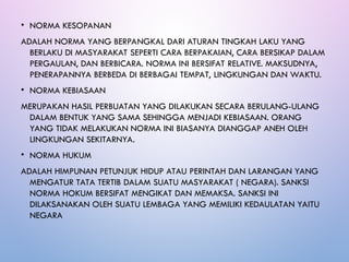 ATURAN dan norma masyarakat antropologi | PPT