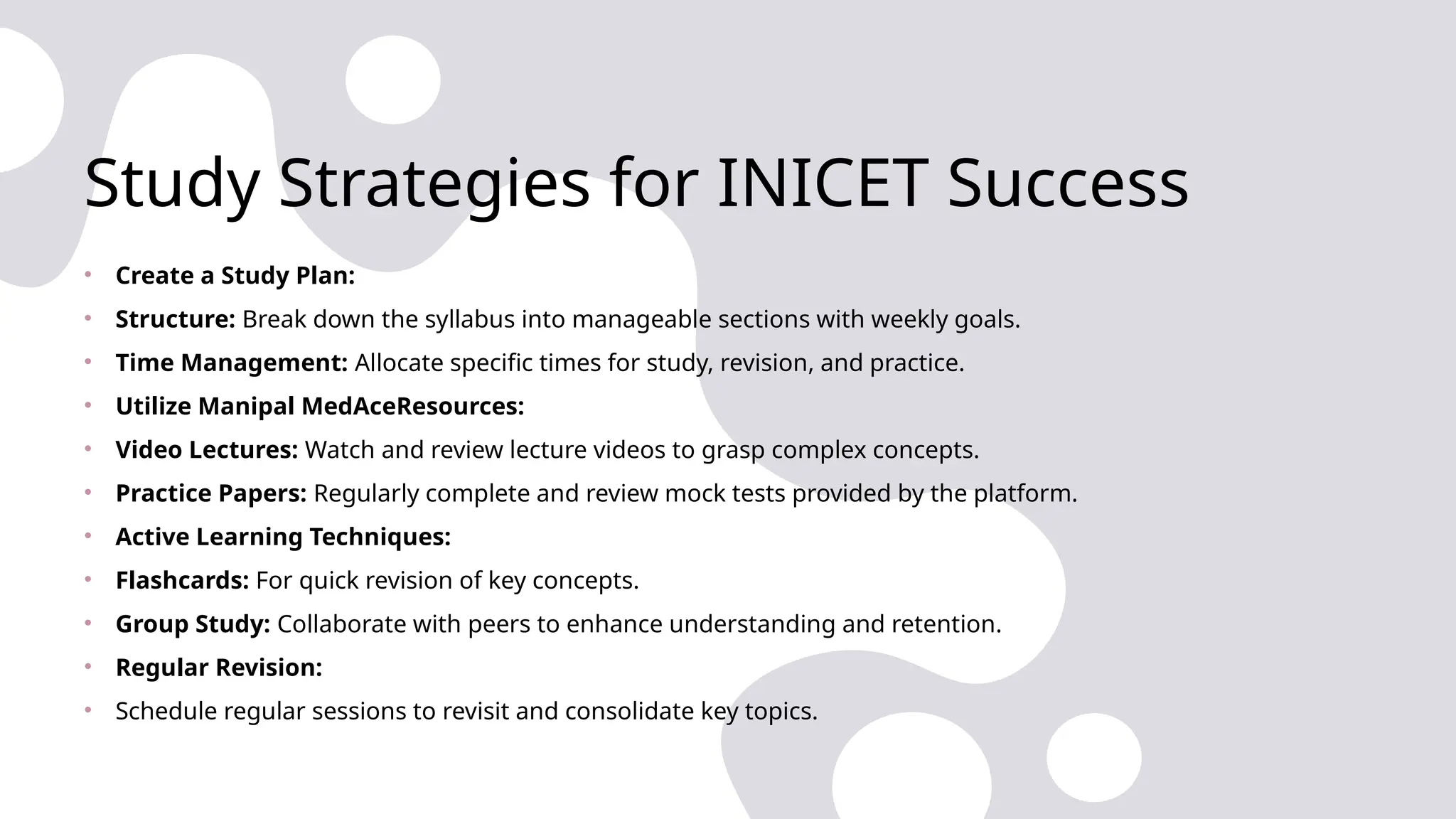 Ultimate Guide to INICET Nov 2024 Exam Preparation - Manipal MedAce | PPT