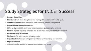 Ultimate Guide to INICET Nov 2024 Exam Preparation - Manipal MedAce | PPT