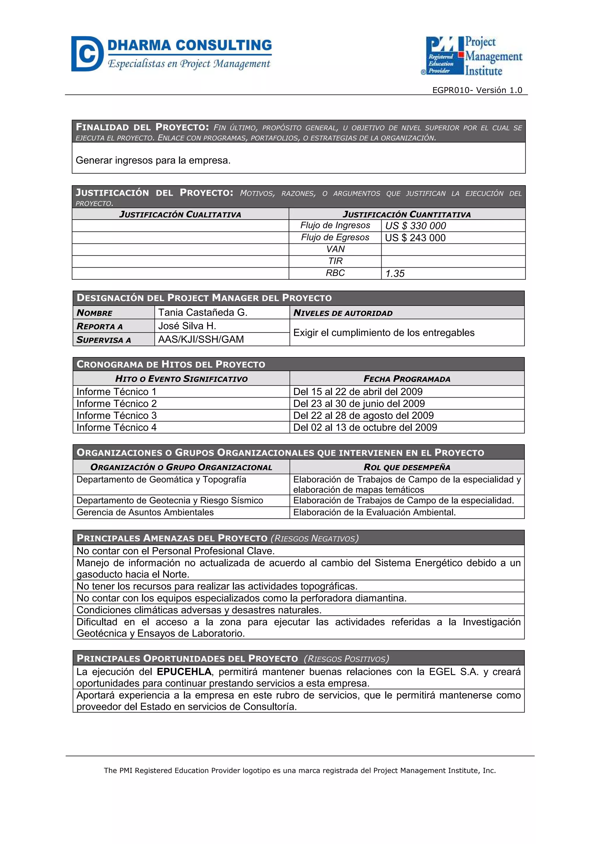 Estudio de Prefactibilidad de una Central Hidroelectrica en ...