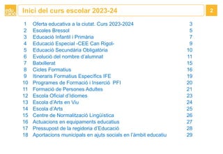 Dades d'inici del curs escolar 2023-2024 | PPTX