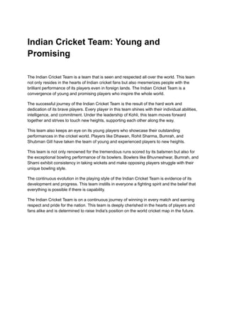 Inidan Cricket team.pdf