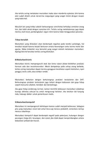 Inilah dampak buruk jika terlalu sering mengeluarkan sperma | DOCX