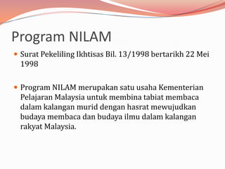 Pengurusan Program NILAM (i-NILAM) | PPT