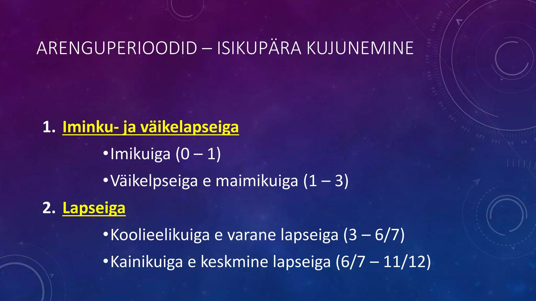 Inimese elukaar ja selle perioodid | PPT