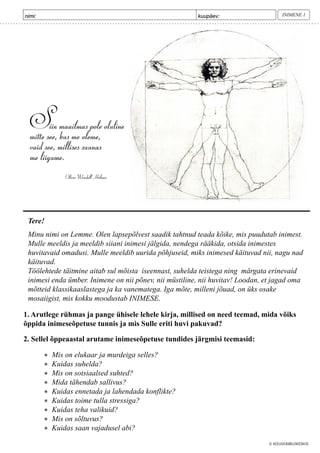 Inimeseõpetus1 49 toolehed | PDF