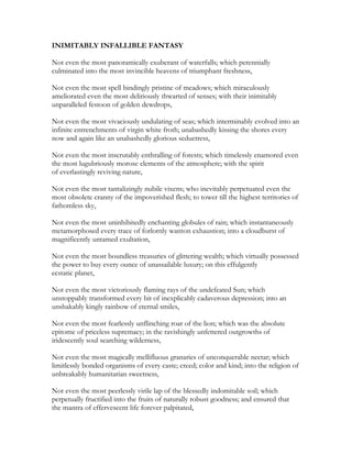 Inimitably Infallible Fantasy | DOC | Fiction | Books and Literature