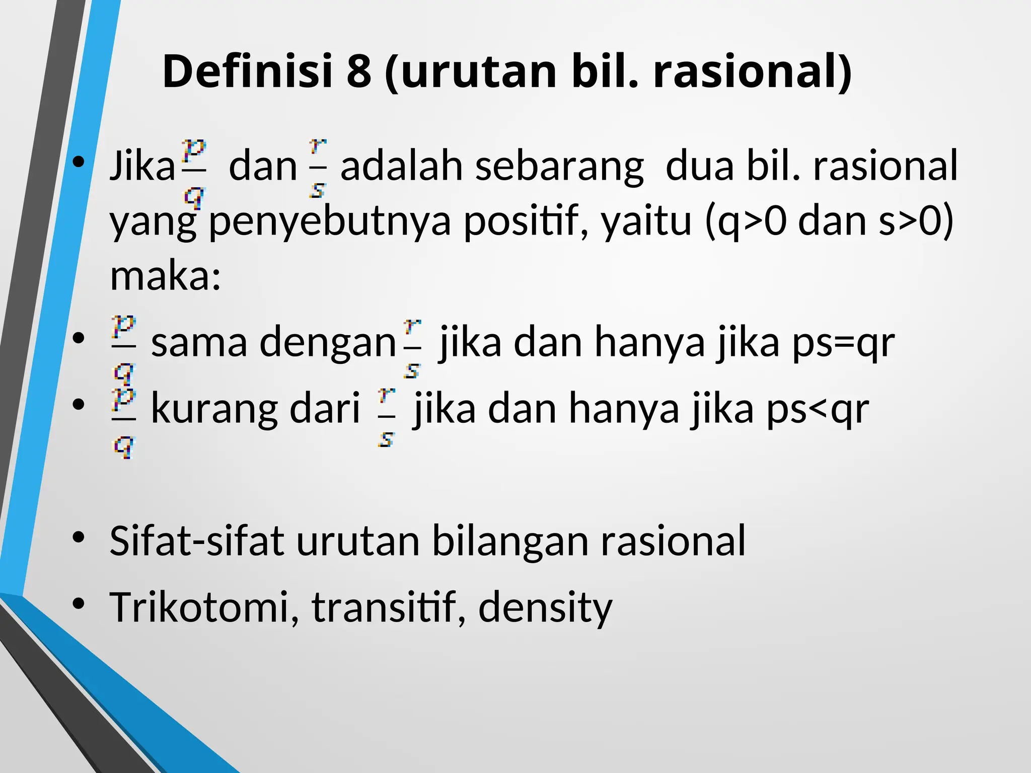 bilangan rasional dan irrasional dalam pembelajaran matematika sd | PPT