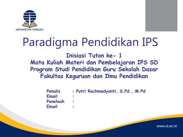 Inisiasi 1 Modul 1.Paradigma Pendidikan IPS | PPTX