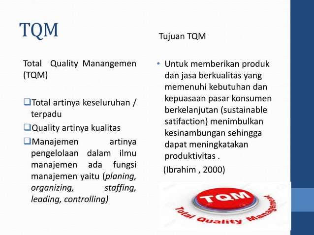 Total Quality Managemen (TQM) | PPT