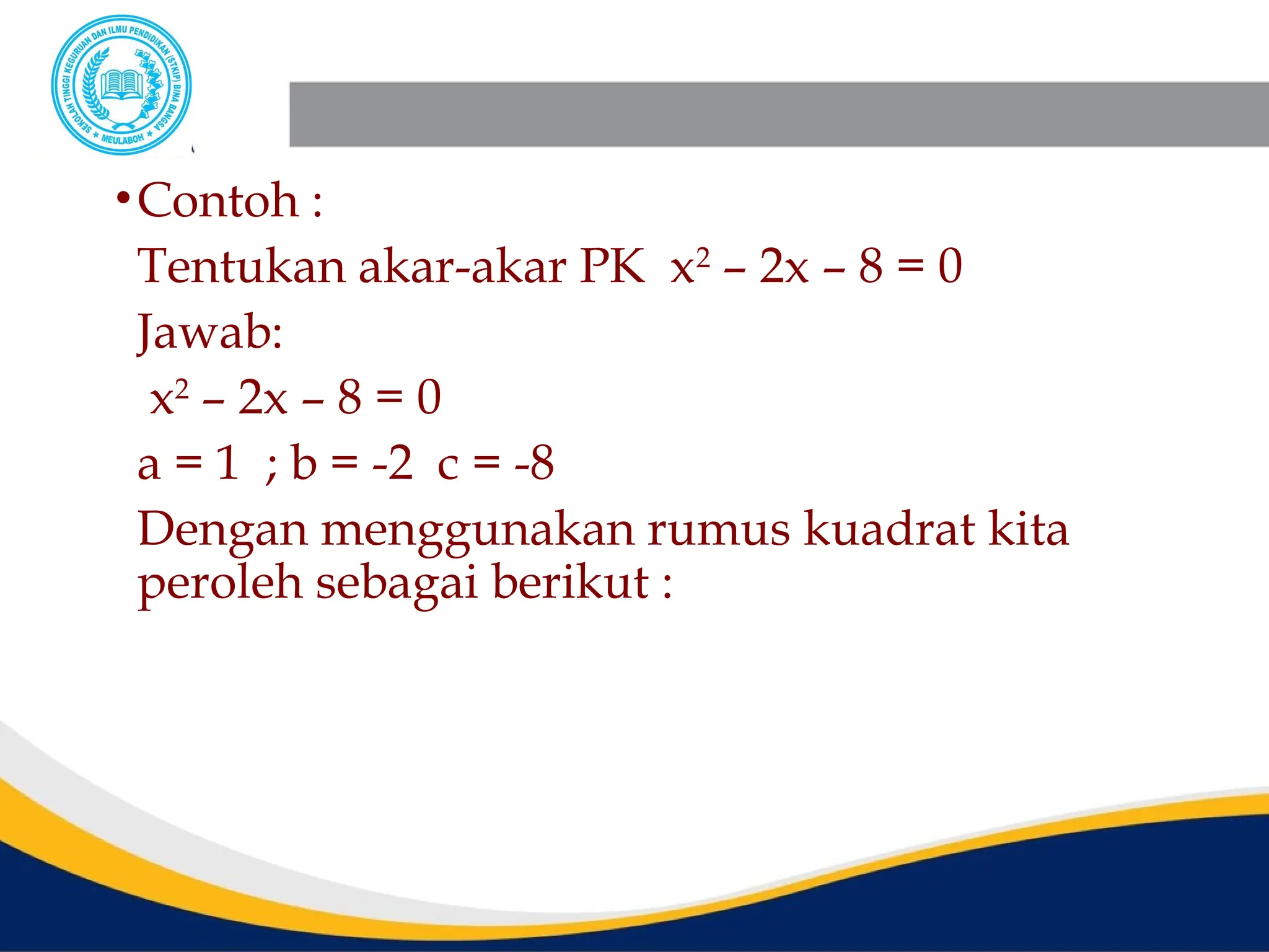 persamaaan dan pertidaksamaan linear mtk pgsd | PPTX
