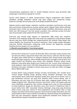 Inisiasi kearifan lokal nandong smong (syair tsunami) sebagai ...