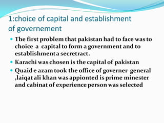 Initail problem of pakistan [autosaved] | PDF