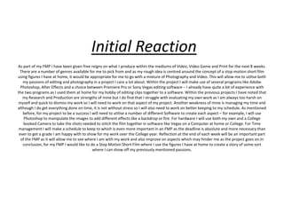 FMP Initial plans | PPT