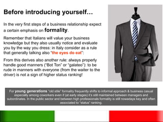 In italy do as italians do (lesson n.2 - Business culture tips) | PPTX ...