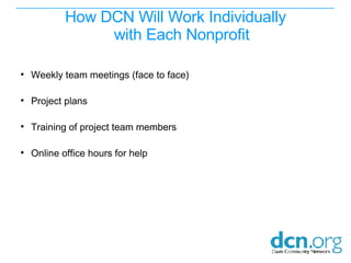 First DCN Nonprofit Project Meeting | PPT